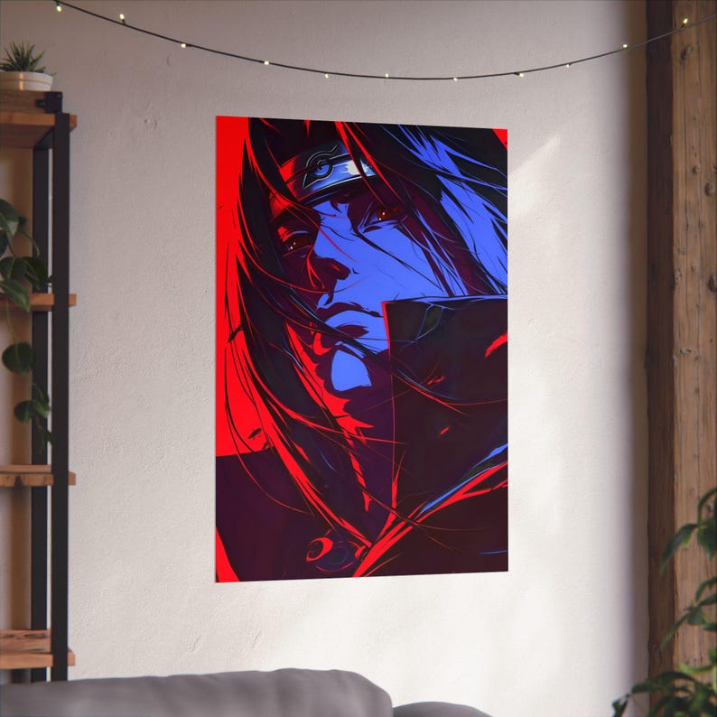 Anime Vertical Poster, Naruto Itachi Uchiha Sharingan Akatsuki Fan Art ...