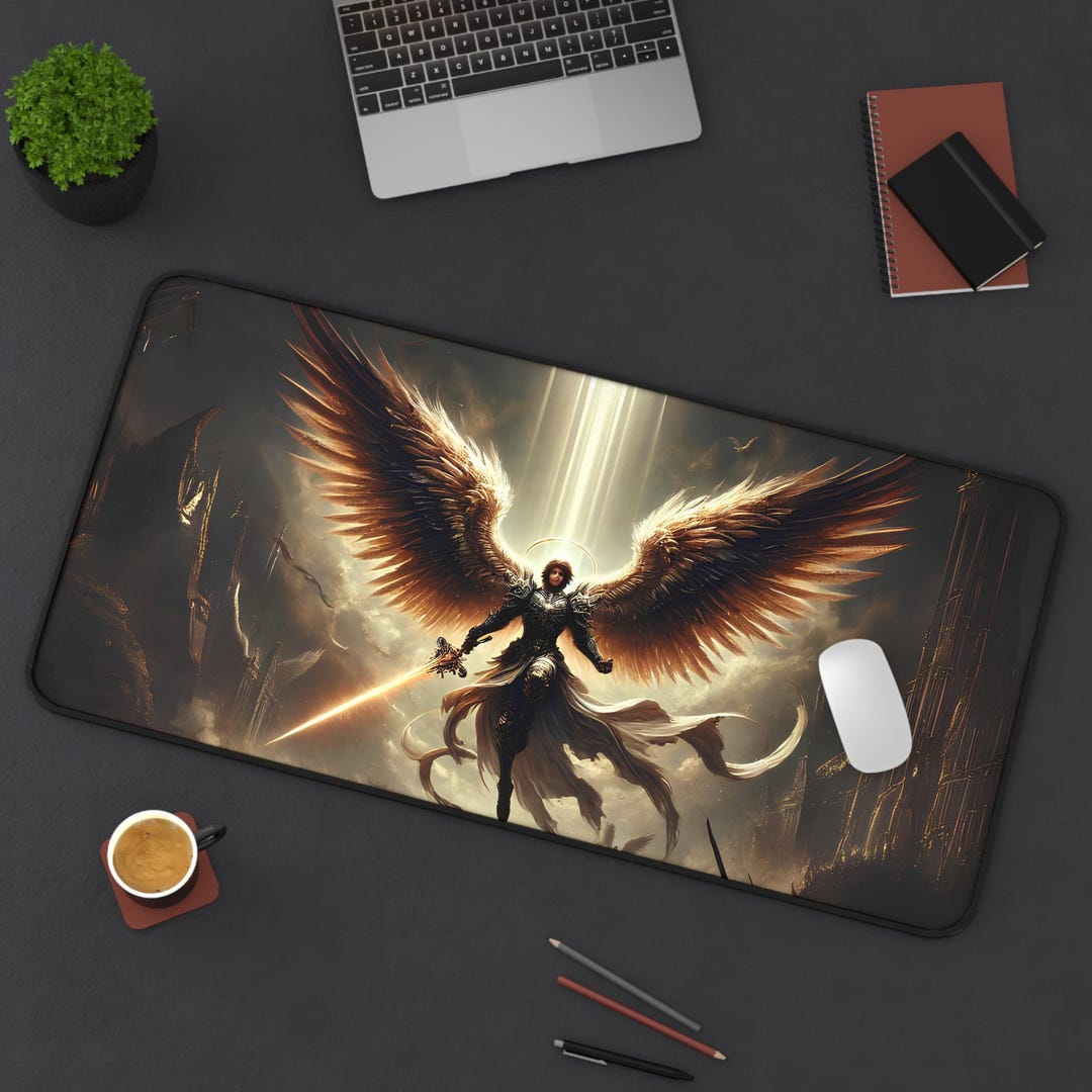 Angel Wings Gaming Mousepad – Icarus Desk Mat With Unique Anime Design ...