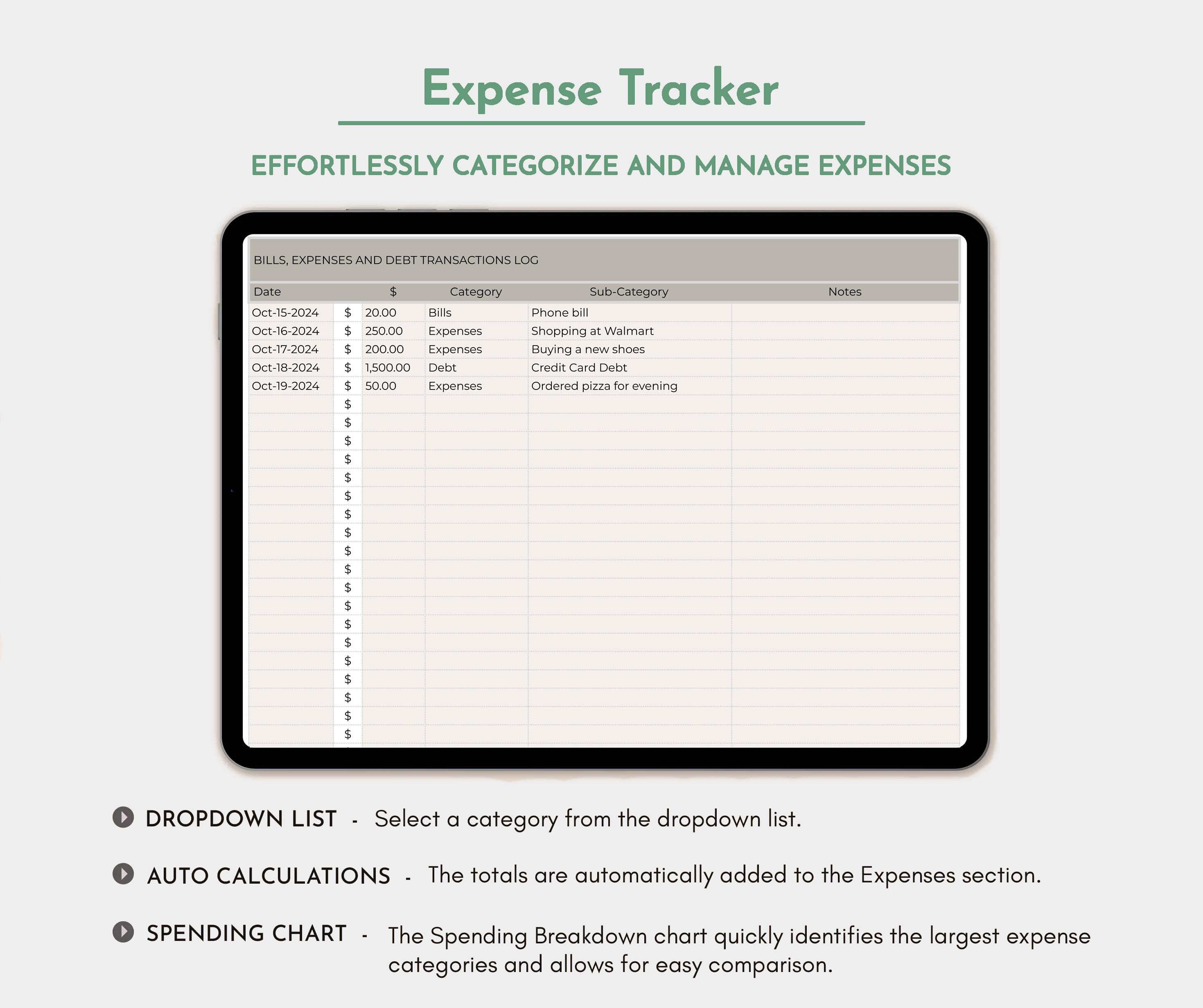 Monthly Budget Spreadsheet Beige Brown Palette Simple Annual Budget ...