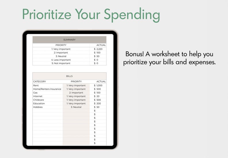 Monthly Budget Spreadsheet Beige Brown Palette Simple Annual Budget ...