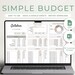 Monthly Budget Spreadsheet | Beige Brown Palette | Simple Annual Budget ...