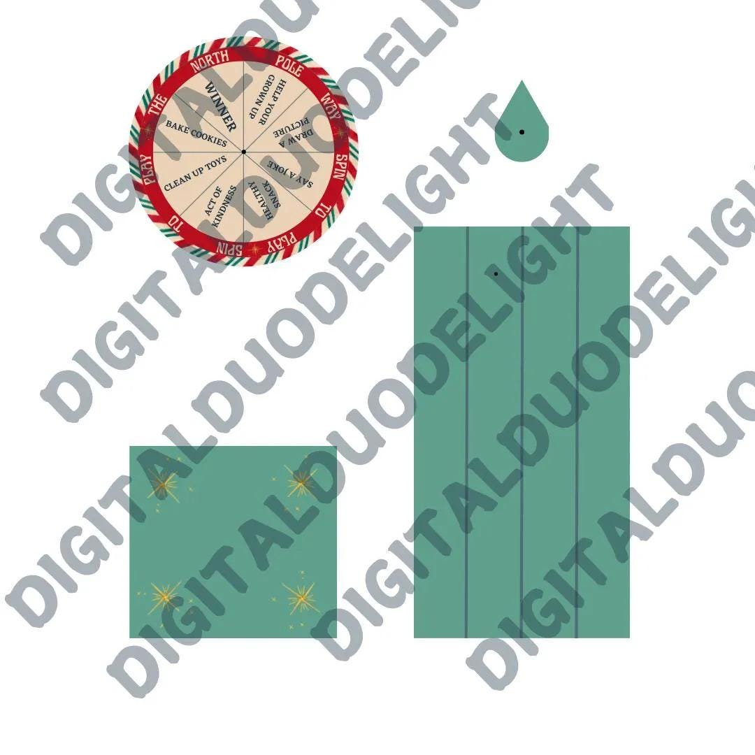 Printable Prop for Holiday Elf Shelf Ideas, Spin Wheel Picker Spinner ...