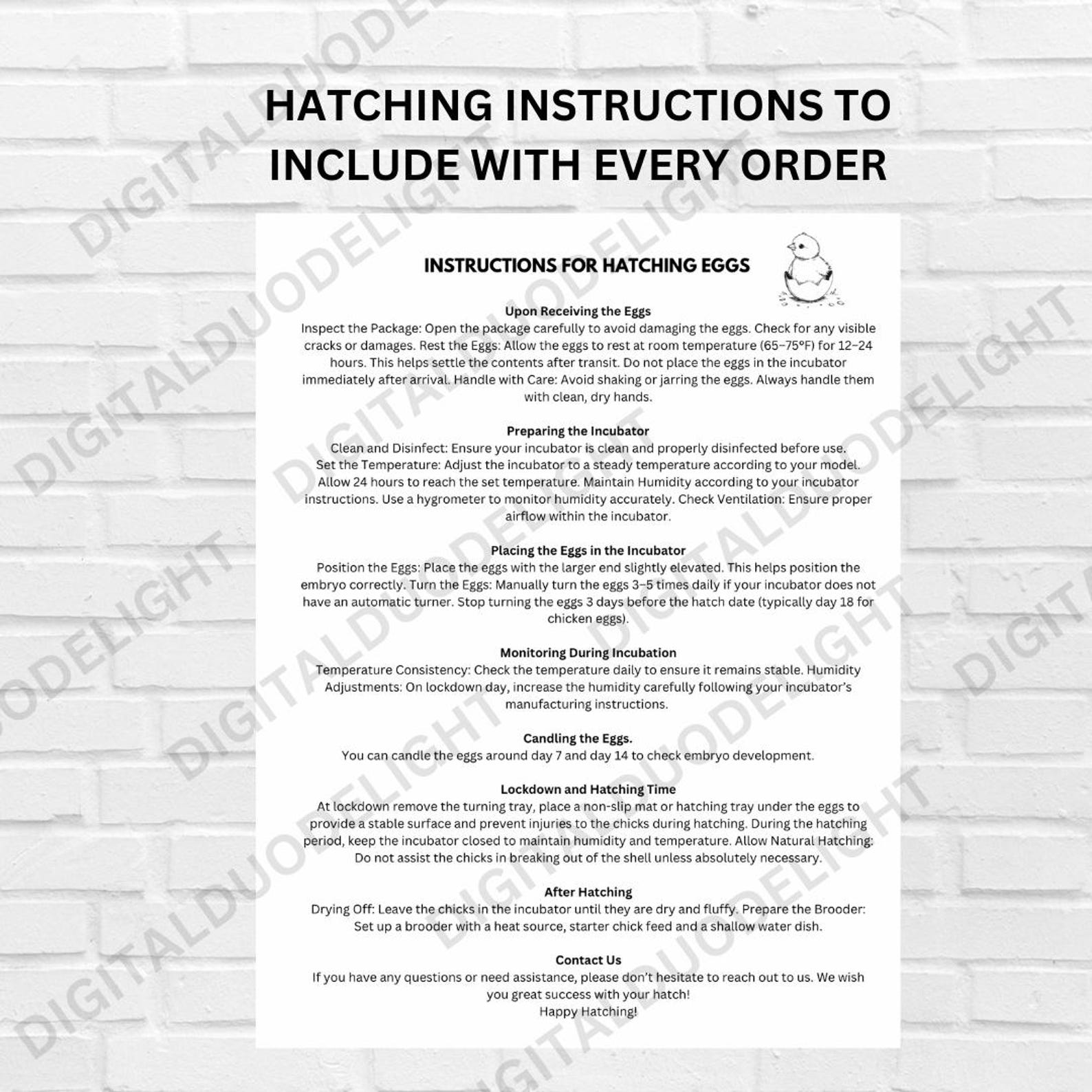 Fragile Stickers Shipping Hatching Fertile Eggs Printable Digital ...