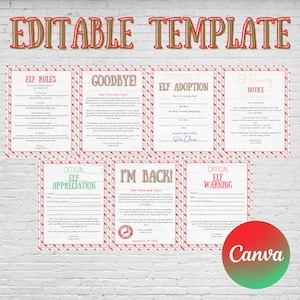 Customizable Elf Letters, Canva Editable Template, Elf on the Shelf ...