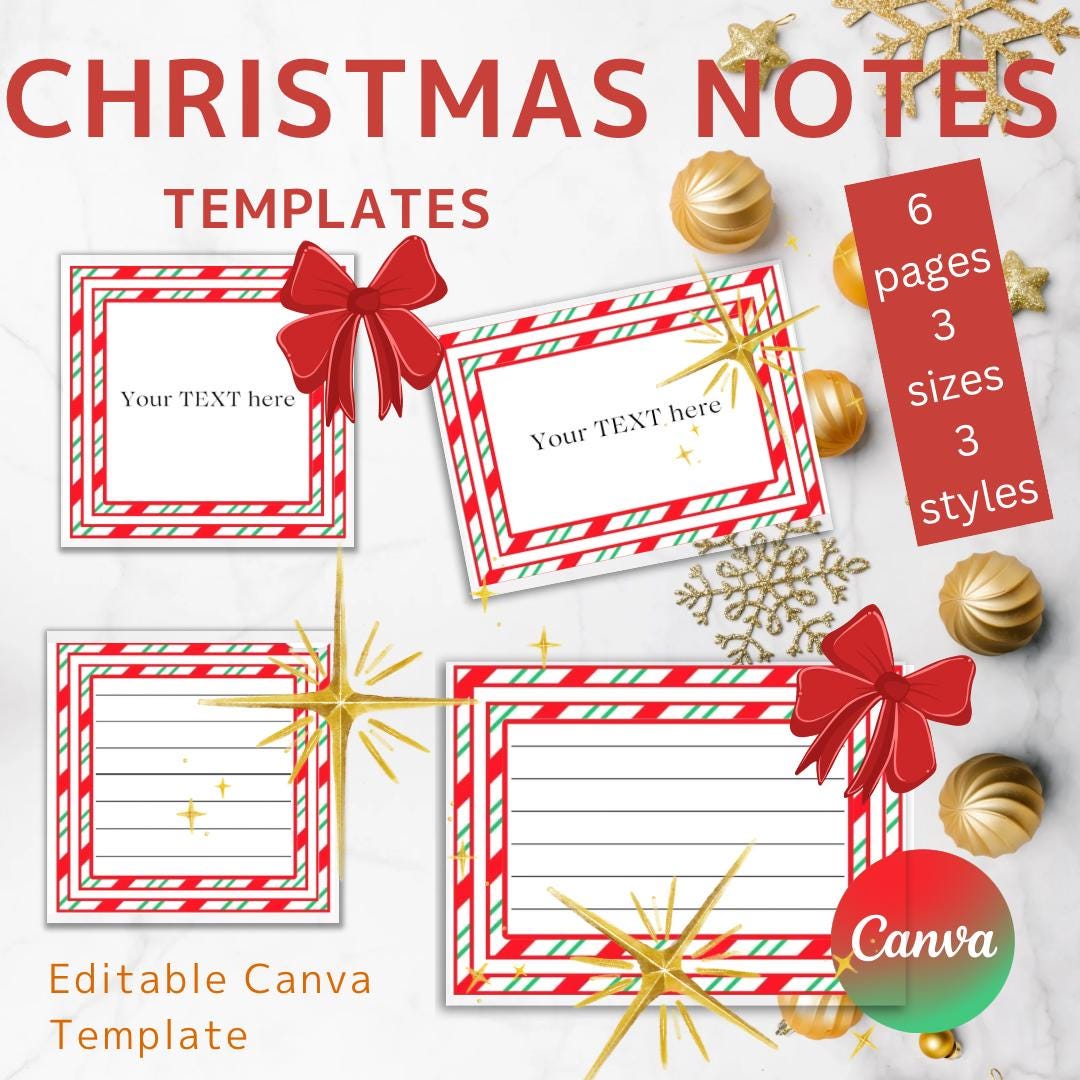 Editable Christmas Notes, Template for Christmas Elf Cards Notes Props ...