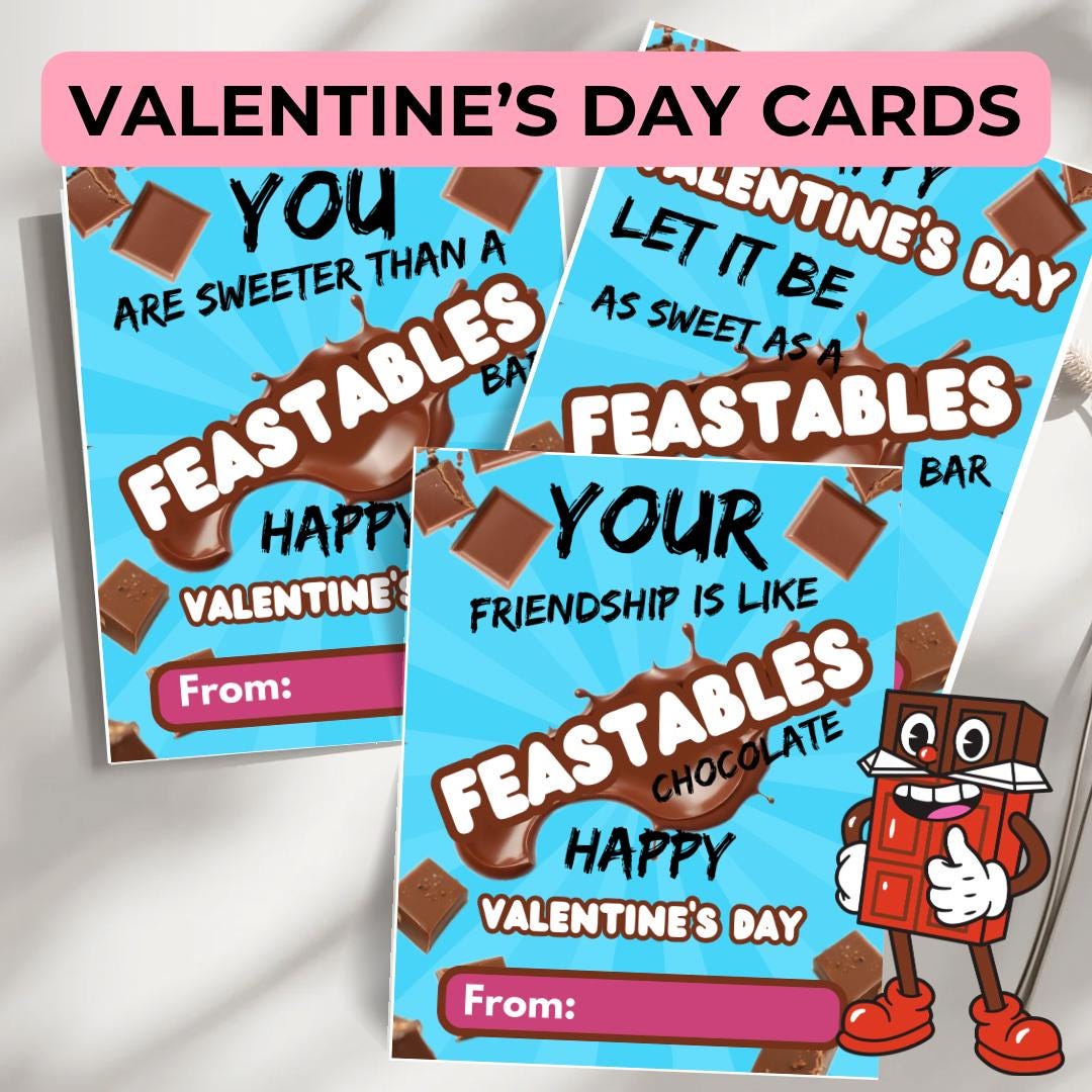 Printable Class Valentines Day Cards Inspired by Favourite Content ...