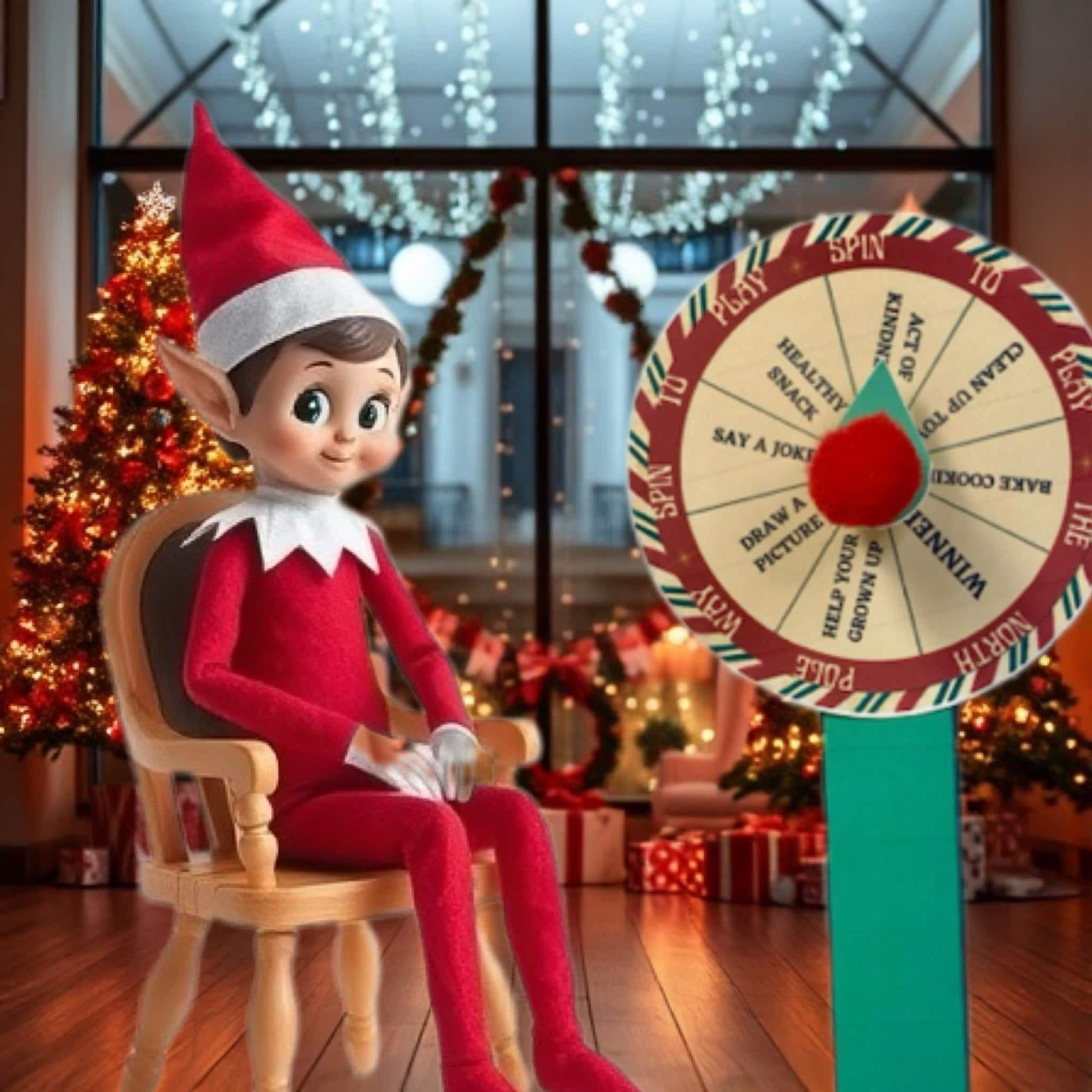Printable Prop for Holiday Elf Shelf Ideas, Spin Wheel Picker Spinner ...
