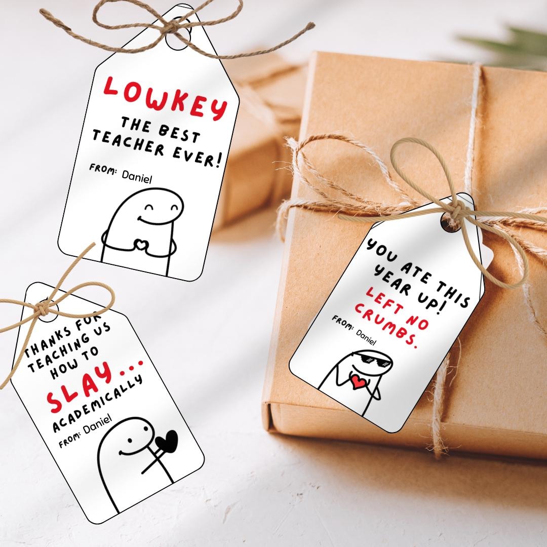 Kids Slang Teacher Gift Tags, End of Year Printable Tags From Kids, Gen ...
