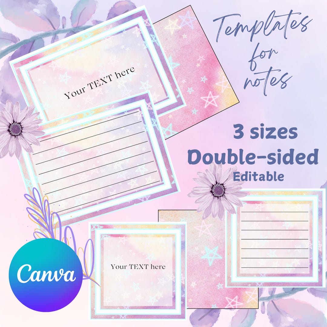 Personalized Editable Printable Notes Template for Valentines Day ...