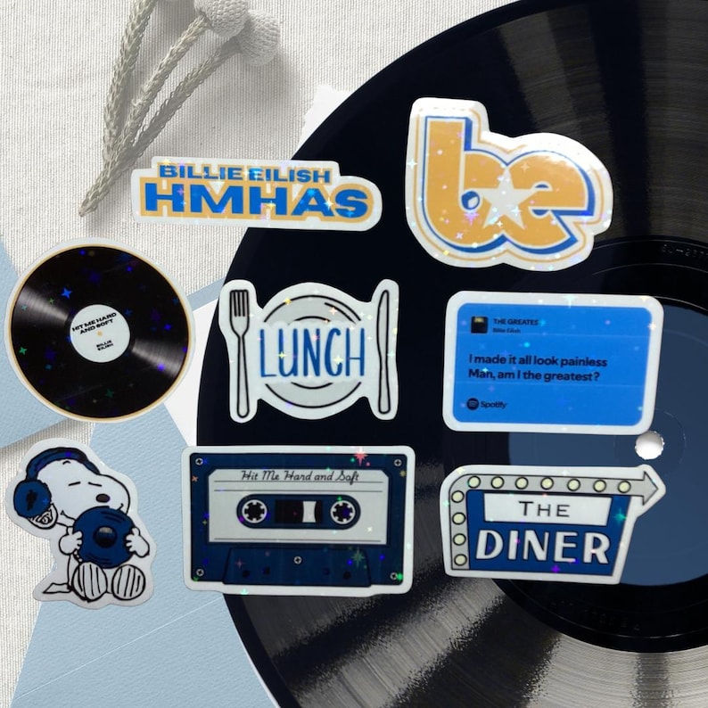 20 Pc Billie HMHAS Sticker Pack, Eilish Pop Star Collectable Decals ...