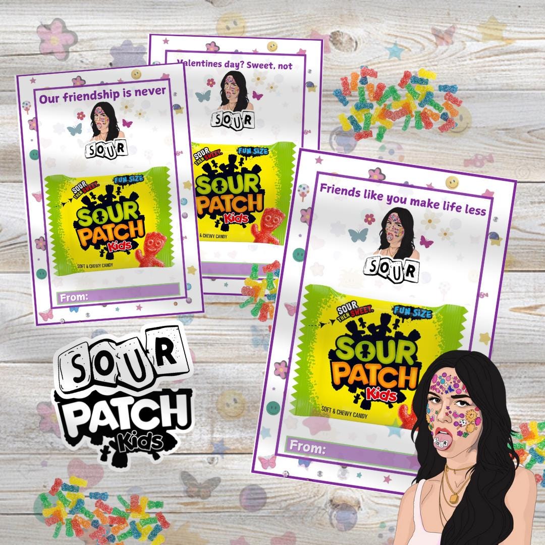 Singer Olivia Inspired Valentines Day Cards, Kids Classroom Fun SOUR ...
