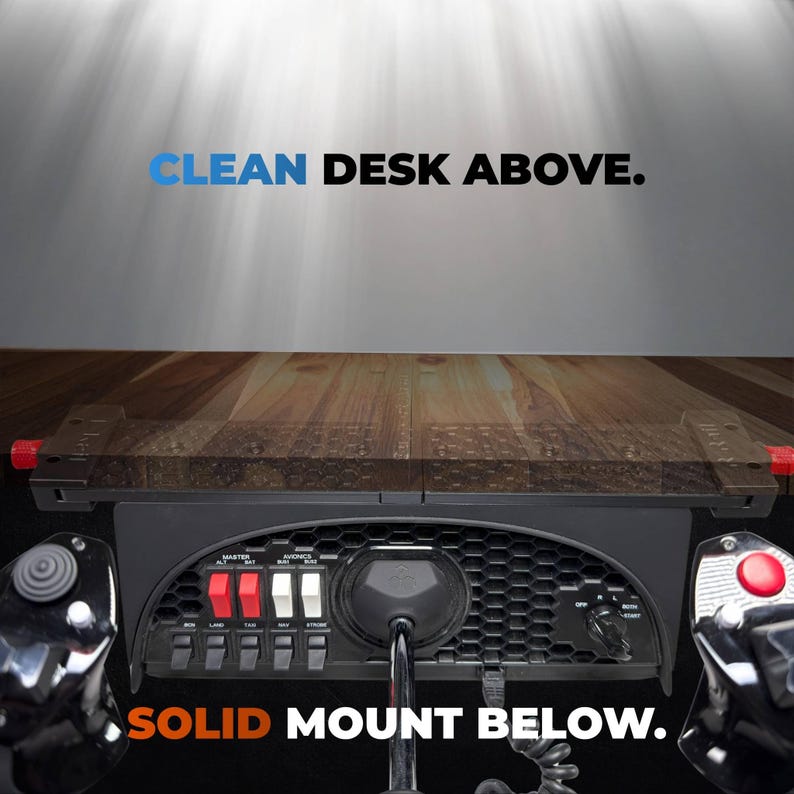Honeycomb Alpha Yoke Under Desk MOUNT | Removable and Locking Design - Etsy