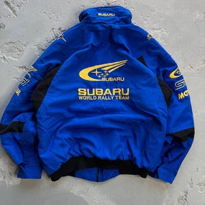 Rare Vintage Subaru World Bally Team Bomber Racing Jacket Mens Size M ...