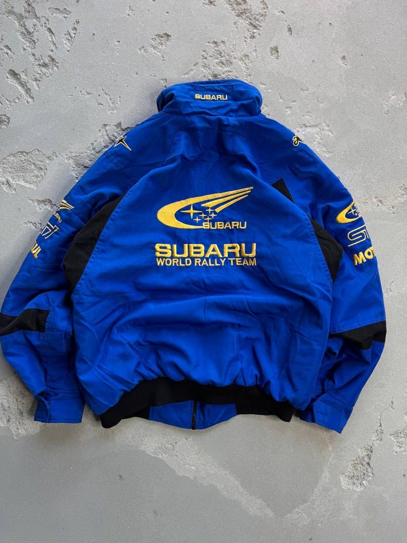 Rare Vintage Subaru World Bally Team Bomber Racing Jacket Mens Size M ...