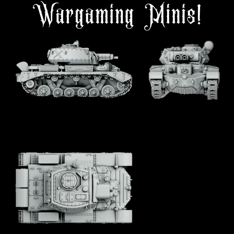 MK.IV Percival Cruiser Tank - 3D Printed Mini - Bases Included (if ...