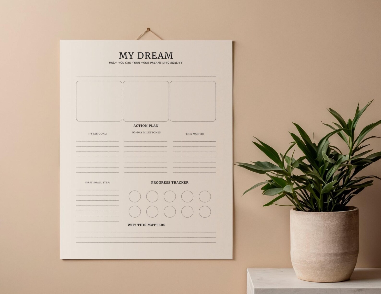 Dream Life Planner Insert, Vision Board Template (A4 & Letter PDF) - Etsy