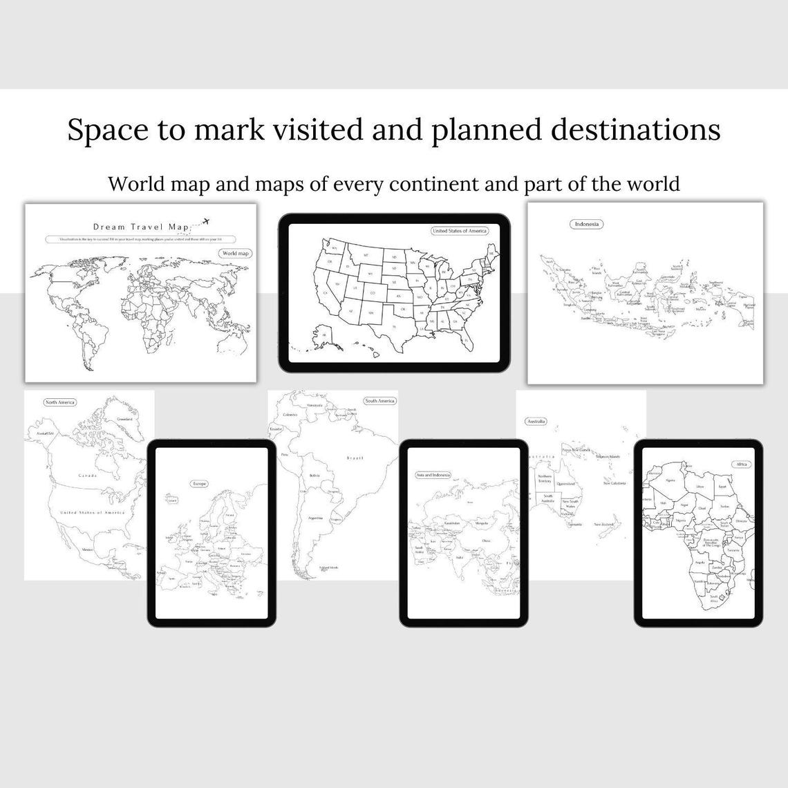 Travel Bucket List, Travel Planner Printable, Packing Chechlist, Trip ...