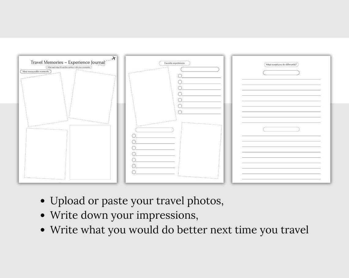 Travel Bucket List, Travel Planner Printable, Packing Chechlist, Trip ...