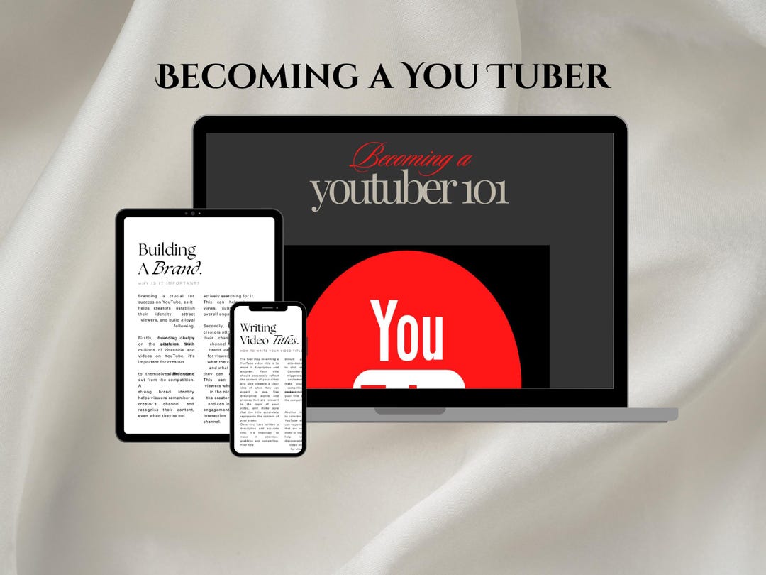Youtube Beginners Guide: Launch Your Channel (book) - Etsy