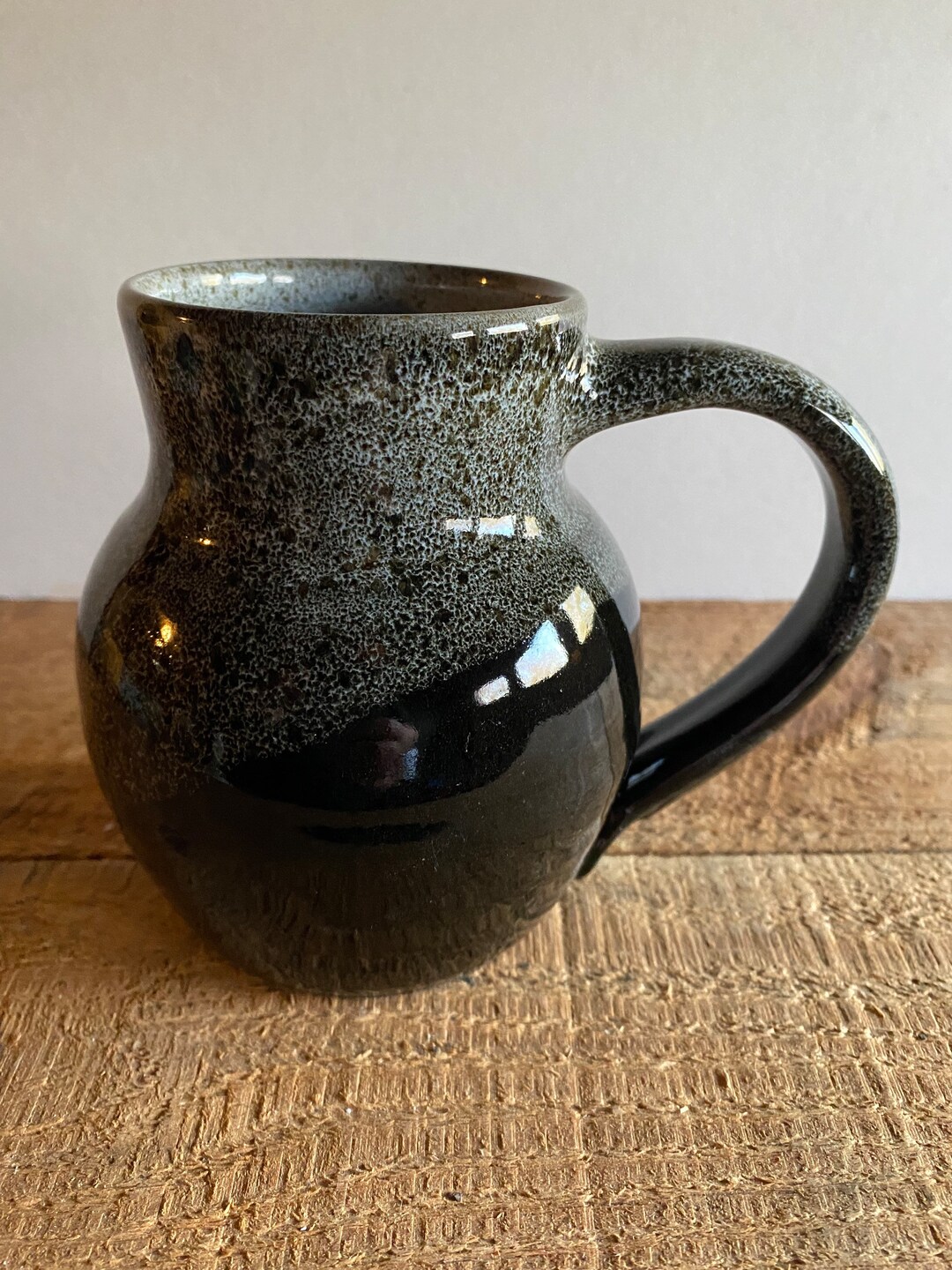 Large Black and White Belly Mug - Etsy