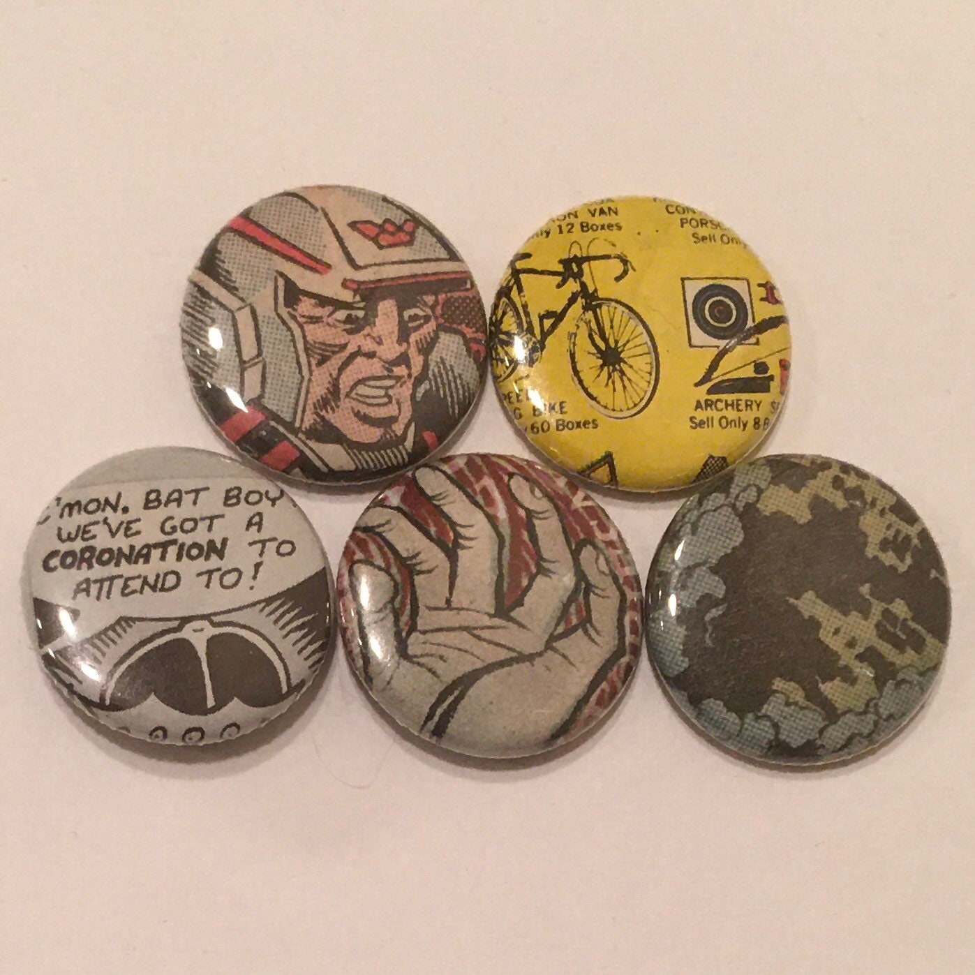 One of a Kind Comic Book Button Sets (multiple Sets!) - Etsy
