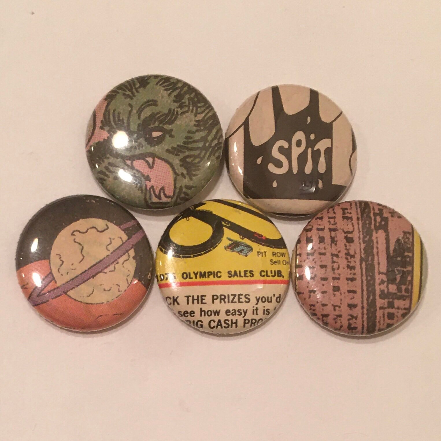 One of a Kind Comic Book Button Sets (multiple Sets!) - Etsy