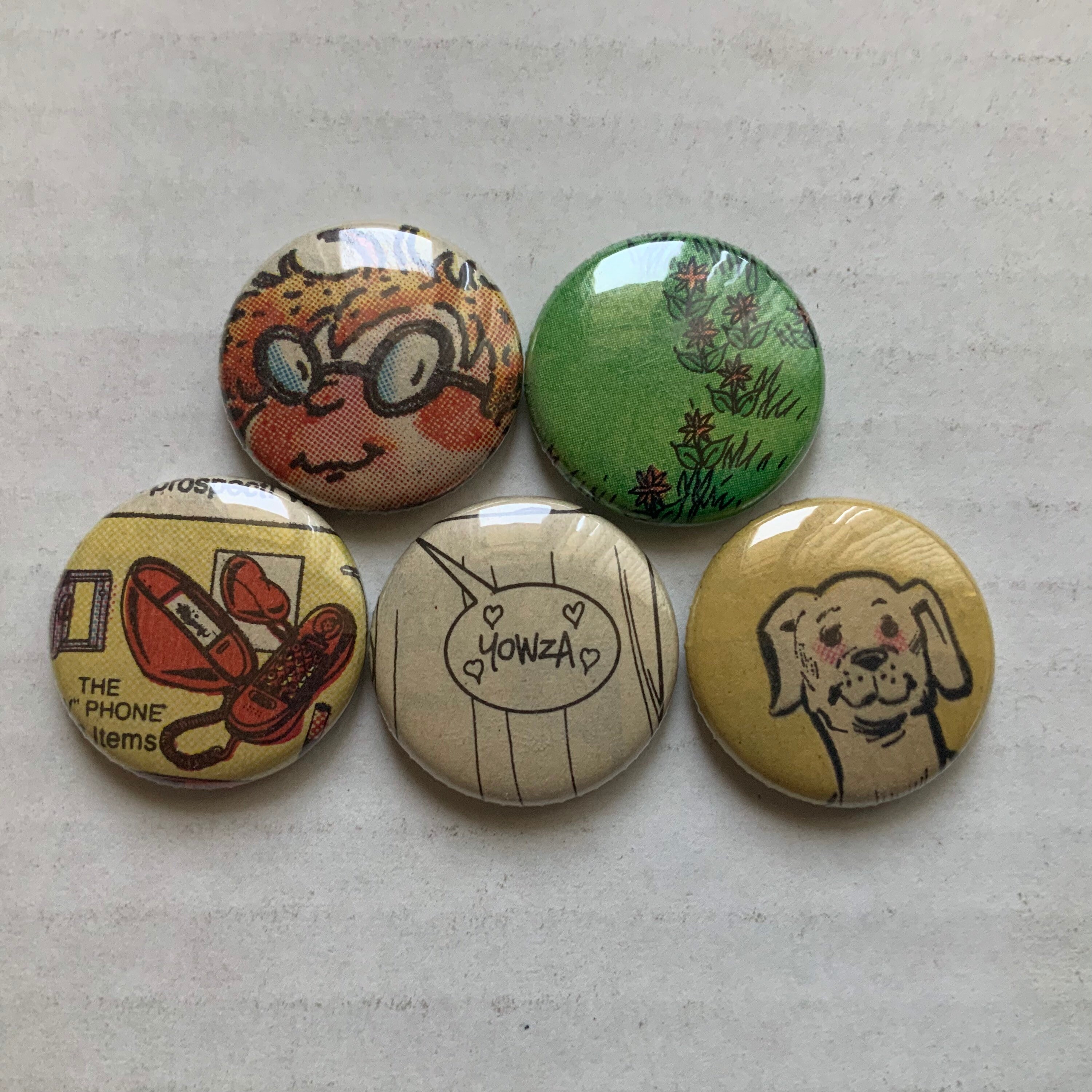 One of a Kind Comic Book Button Sets (multiple Sets!) - Etsy