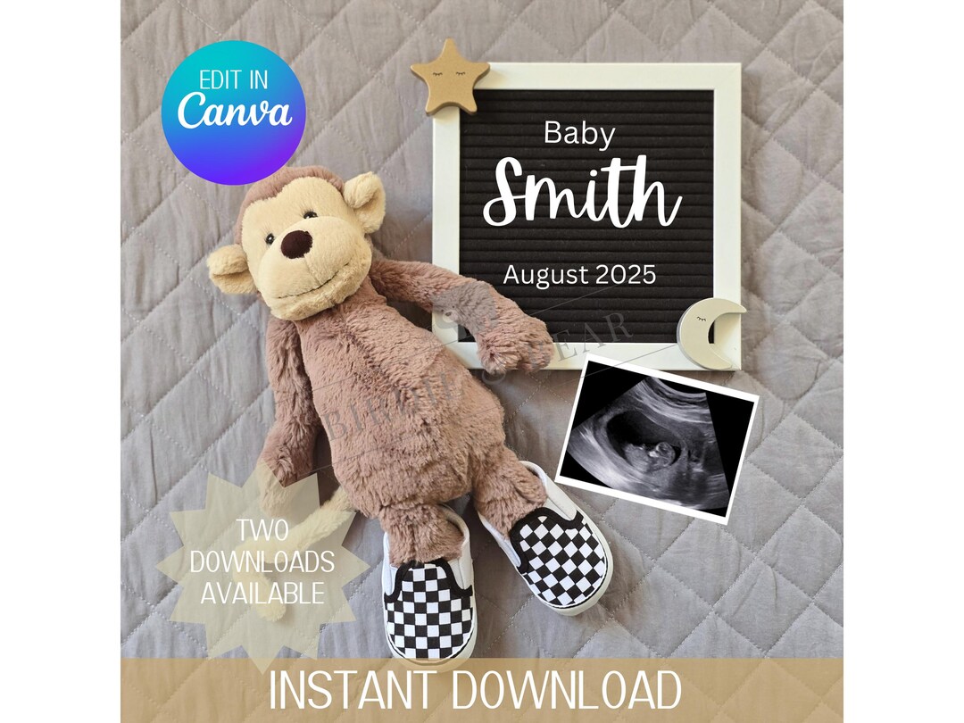 Monkey Pregnancy Announcement, Pregnancy Announcement, Baby Reveal ...