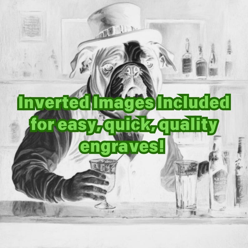 4 Dog Bartenders Funny PNG Laser Engraving Files for Slate or Wood - Etsy