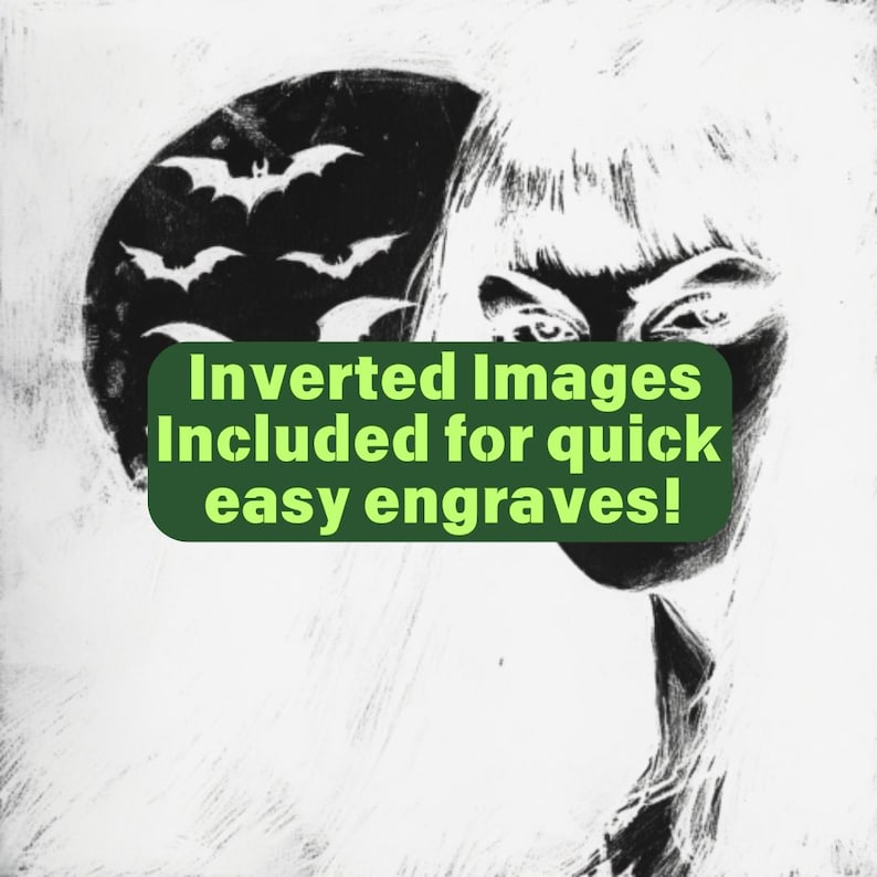 16 Spooky Halloween PNG Laser Engraving Files for Slate Coasters 4x4 ...