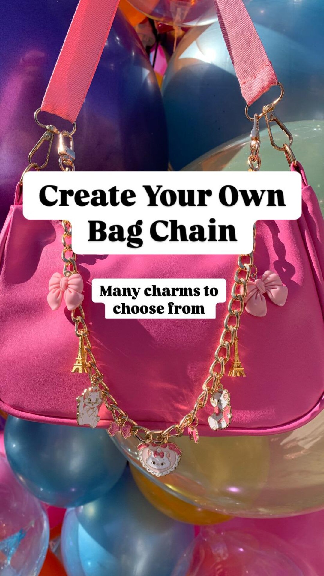 Charm Bag Chain Customize the Way You Want It ! - Etsy