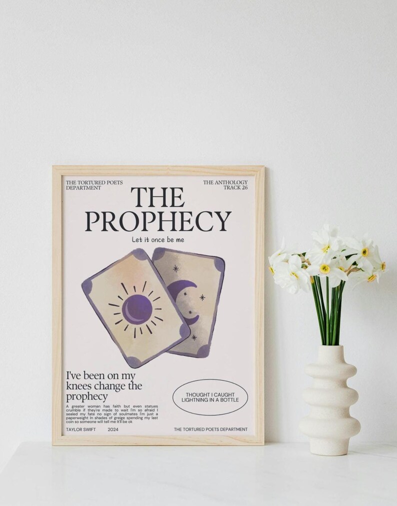 The Prophecy Watercolor Painted Taylor Swift Decor the Tortured Poets ...