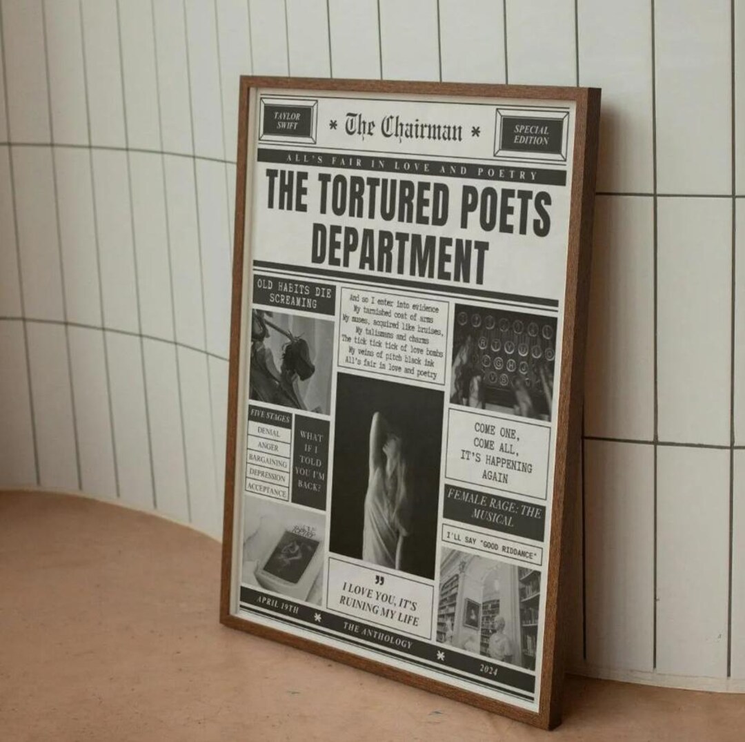 Vintage TTPD Print Taylor Swift Wall Art Taylor Swift Print the ...