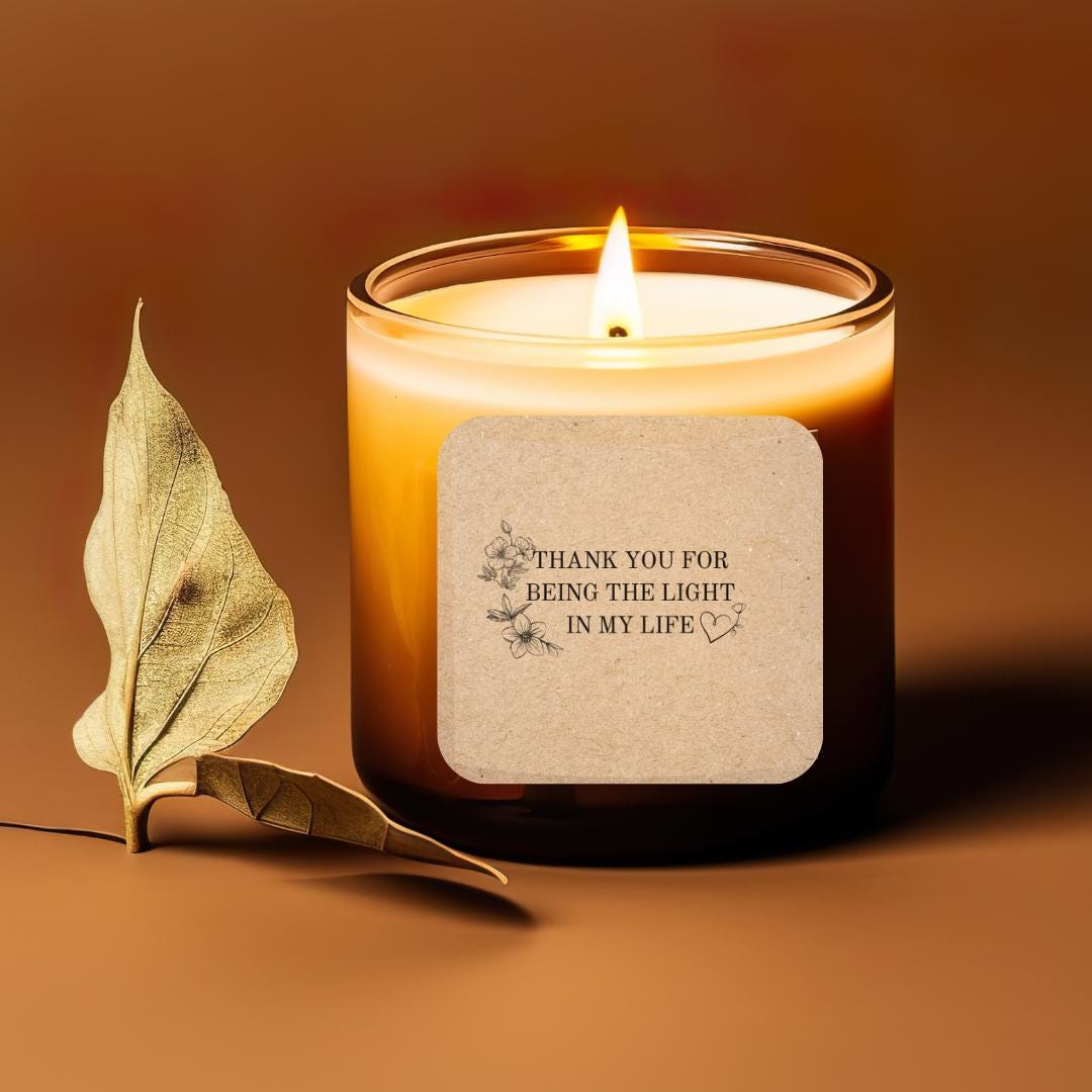 Thank You for Being the Light in My Life Versatile PNG for Candle Wraps ...