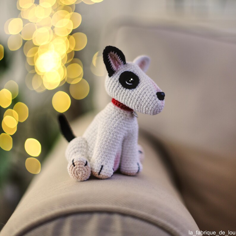 BULLE - Bull Terrier Crochet Pattern - Amigurumi - Dog - Crochet ...