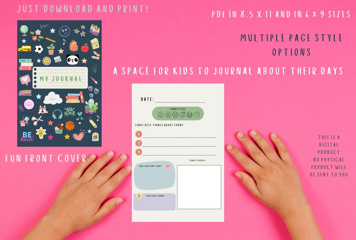 Kids Daily Gratitude Journal: Printable Prompts, Activity Pages ...
