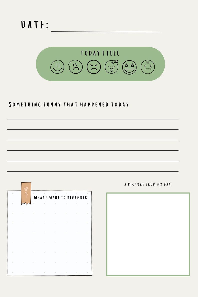 Kids Daily Gratitude Journal: Printable Prompts, Activity Pages ...