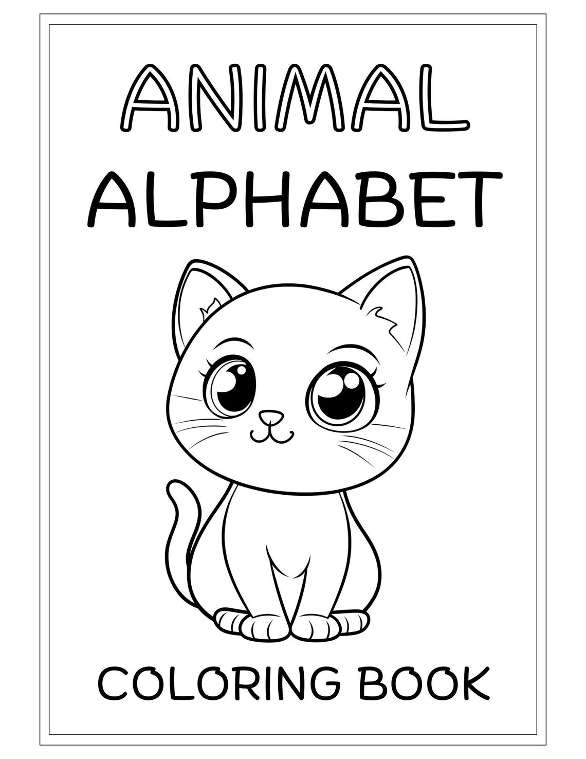 Animal Alphabet Tracing Coloring Book - Etsy