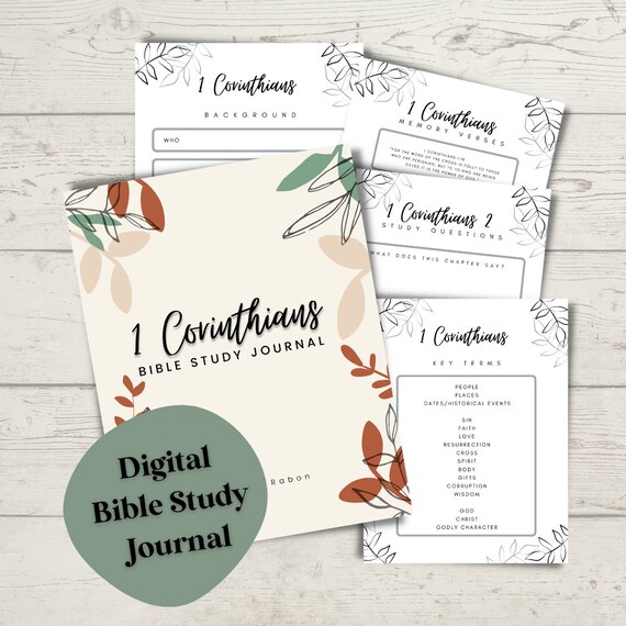 DIGITAL 1 Corinthians Bible Study Journal E-book PDF - Etsy