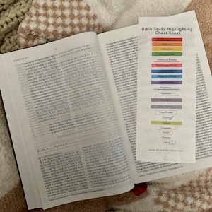 Bible Study Coloring Chart Bookmark PDF - Etsy
