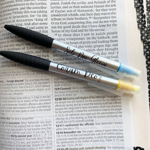 Scripture Pen and Highlighter Bundle - Etsy