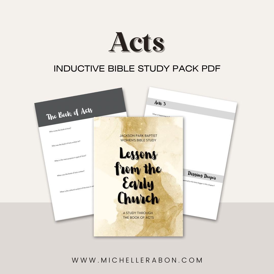 Acts PDF Bible Study Workbook - Etsy