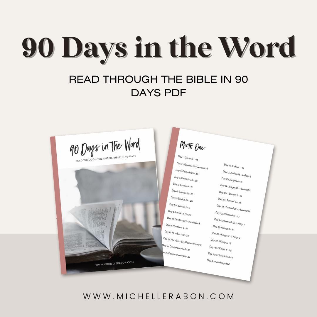 90 Day Bible Reading Plan Digital PDF Instant Download - Etsy