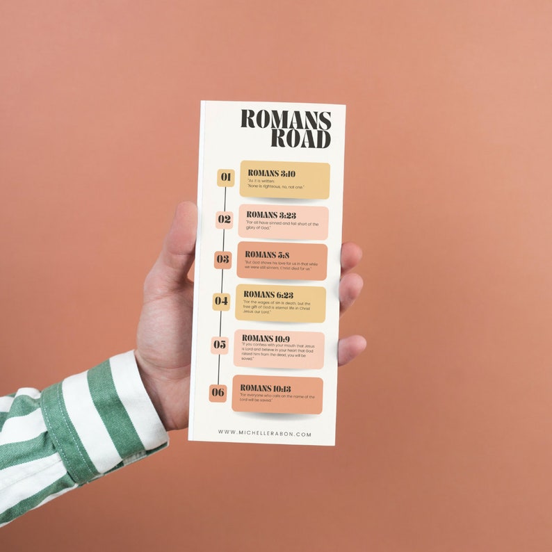 Romans Road Bookmark Printable - Etsy