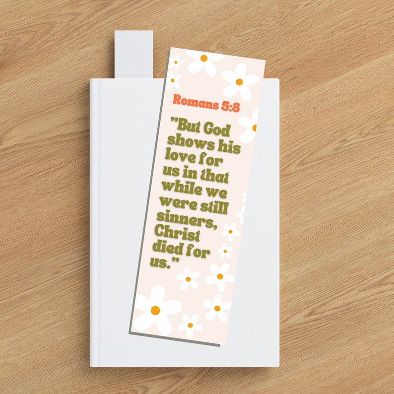 Romans 5:8 PDF Bookmark Printable - Etsy
