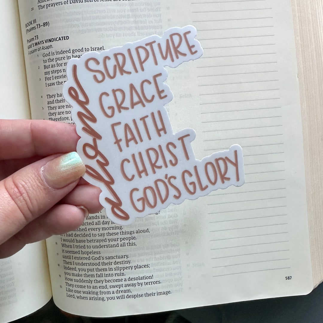 Five Solas Hand-lettered Sticker - Etsy