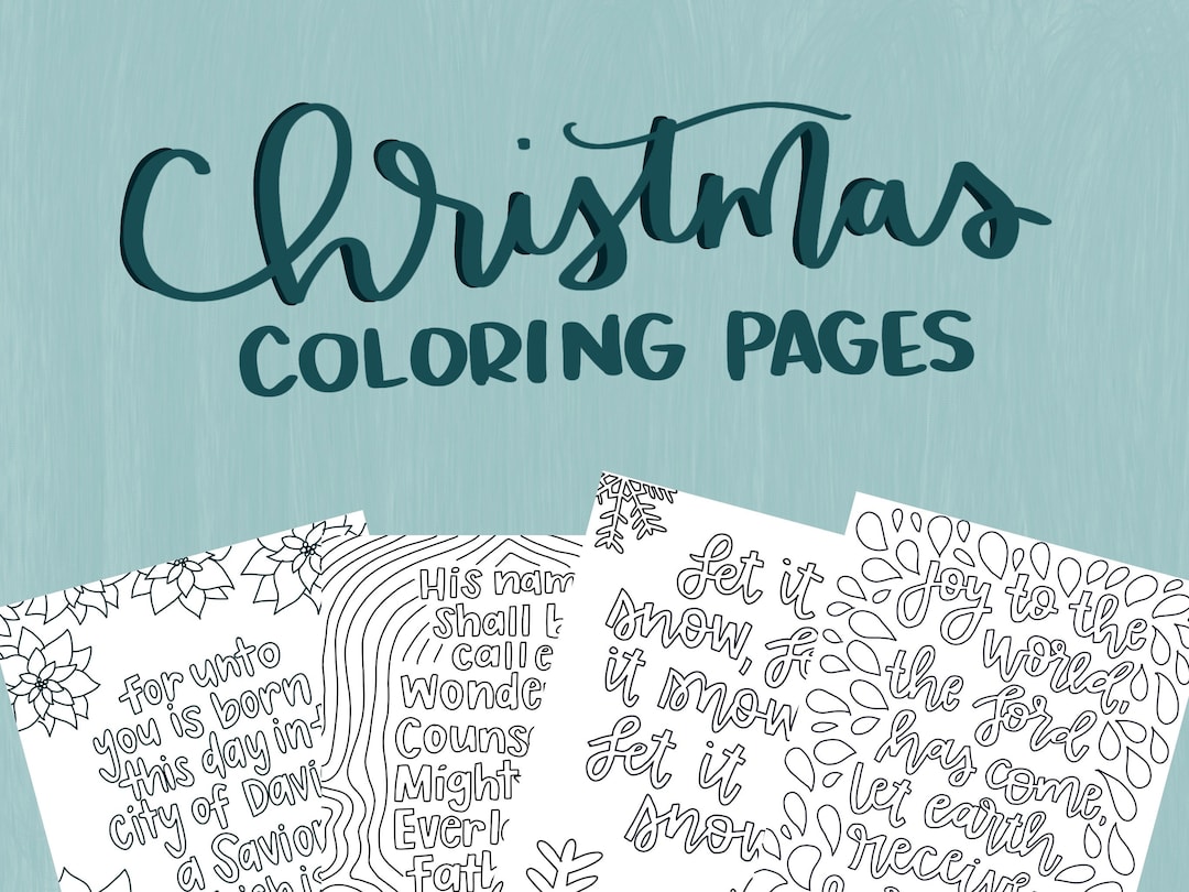 Christmas Coloring Pages PDF - Etsy