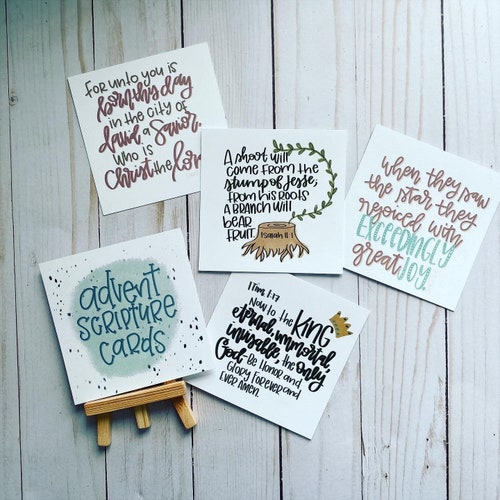 Advent Scripture Printable Cards Bible Verse Cards For Etsy
