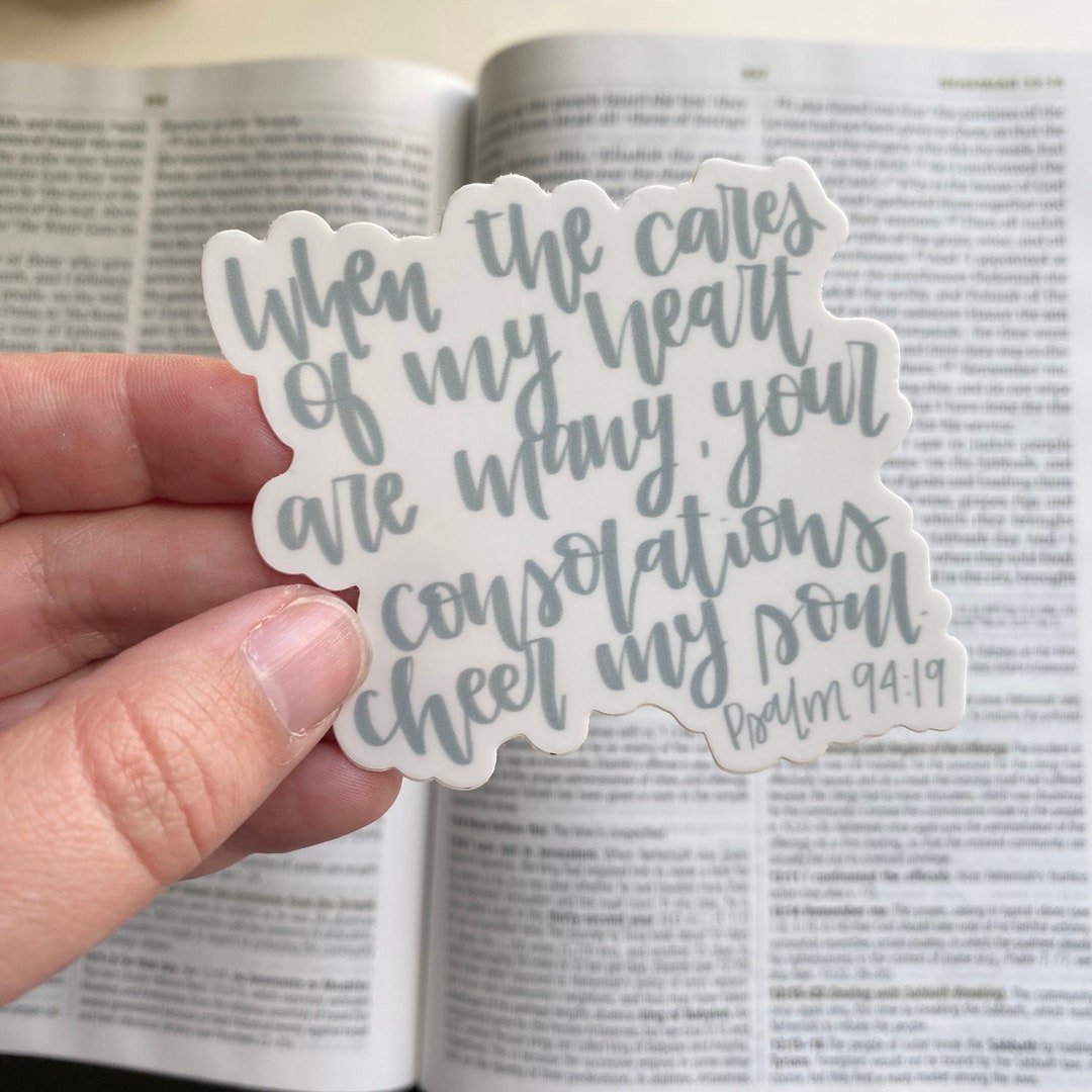 Psalms Hand Lettered Scripture Sticker - Etsy