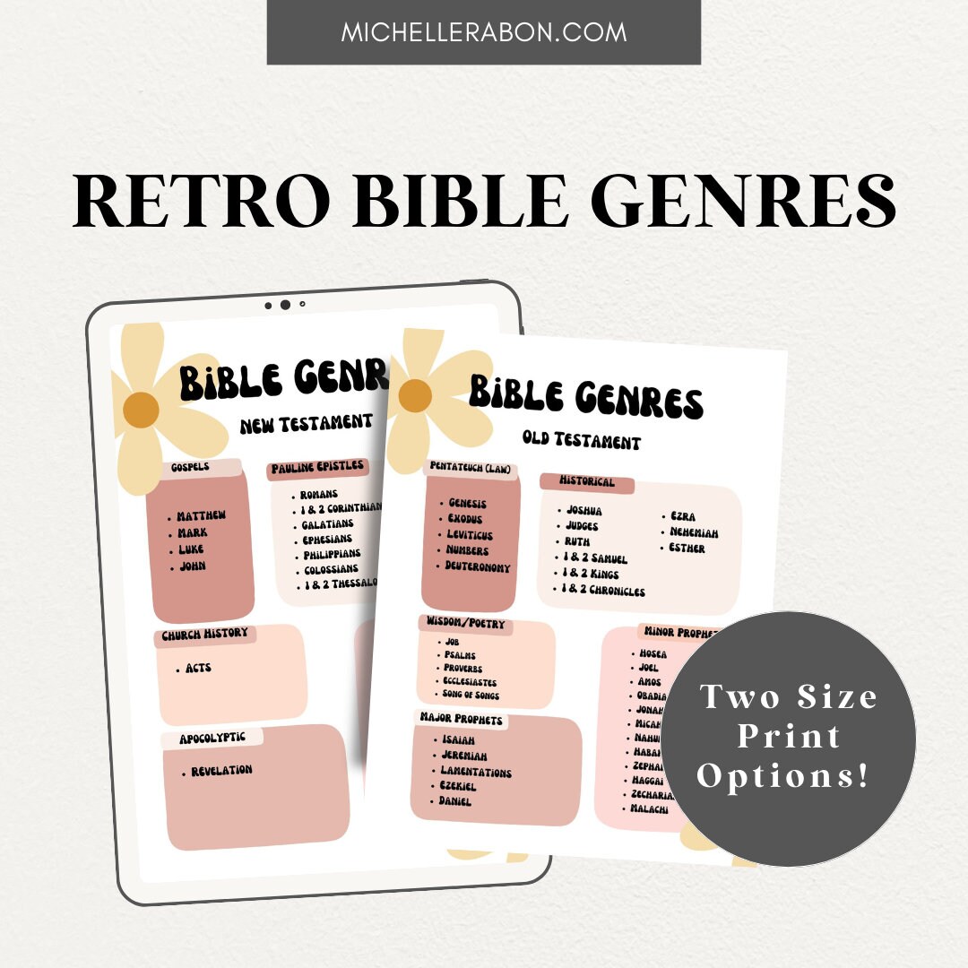 PDF Retro Bible Genres Handout or Poster - Etsy